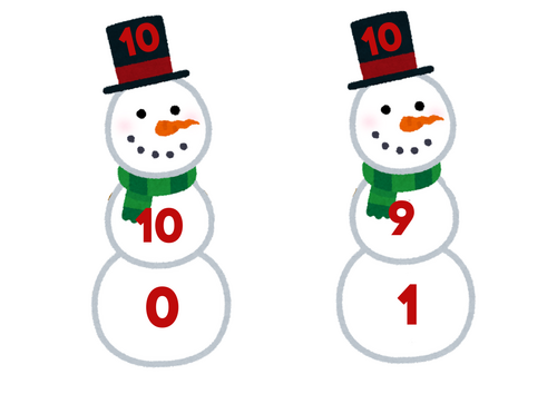 Snowmen number bonds to 10 | Teaching Resources