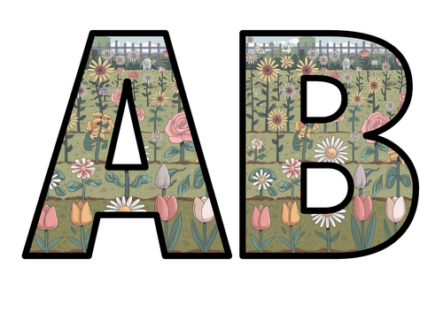 Bloom Where You Are Planted Rows NEW Lettering FULL Set Instant Display ...