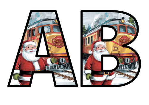 Christmas Santa Polar Express NEW Lettering FULL Set Instant Display ...