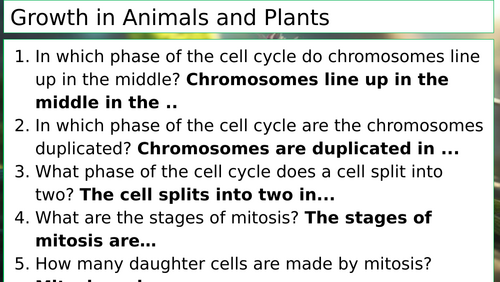GCSE Science: Growth in Plants and Animals – Complete Lesson Pack for ...