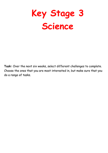 KS3 Science Workbook | Teaching Resources