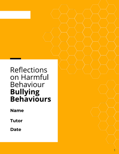 Reflections on Harmful Behaviour Booklets | Teaching Resources