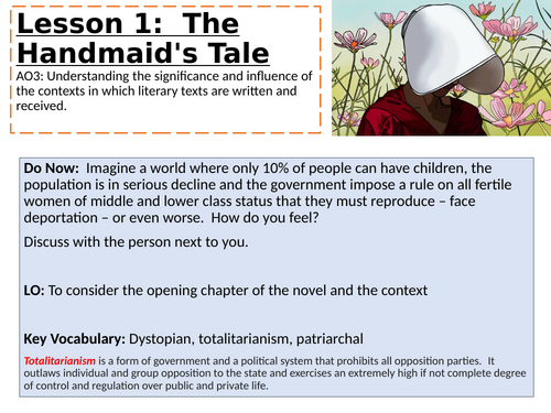 The Handmaid's Tale FULL UNIT of work | Teaching Resources