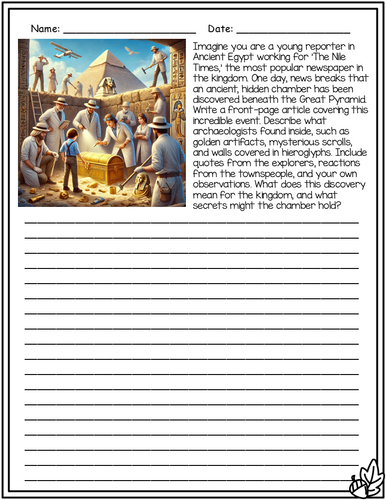 Ancient Egypt writing prompts for all ages - Fiction and Non-Fiction ...