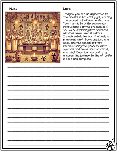 Ancient Egypt writing prompts for all ages - Fiction and Non-Fiction ...