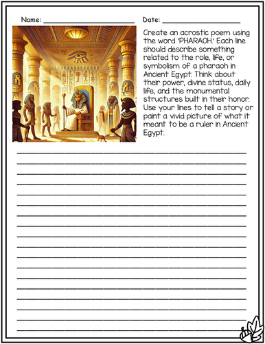 Ancient Egypt writing prompts for all ages - Fiction and Non-Fiction ...