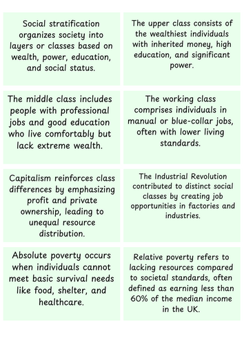 AQA GCSE Sociology Social stratification revision cards | Teaching ... AQA GCSE Sociology Social stratification revision cards | Teaching ...