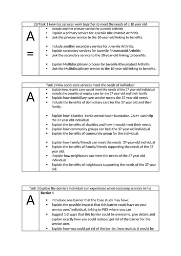 Sep 24 'COMPONENT 2: Set Assignment' assessment ppts and checklists BTEC L1/2 Health & Social ...