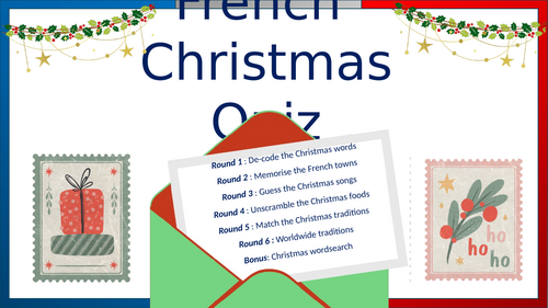French Christmas Quiz (Dictionary skills) | Teaching Resources