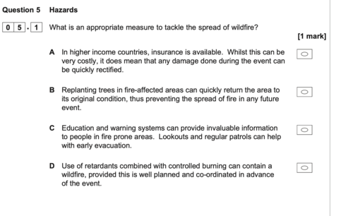 AQA A level Geography – Hazards - Wild fires - intro/impacts/responses ...