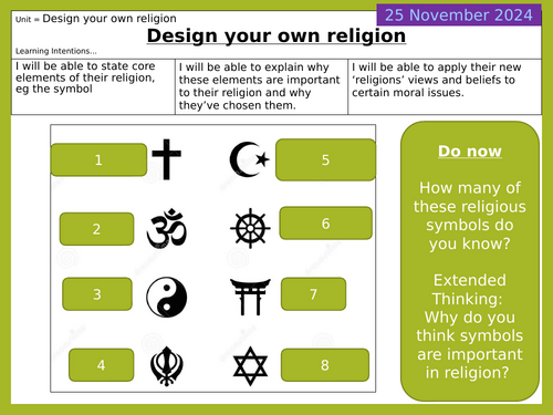 year 7 full unit of work intro to RE | Teaching Resources