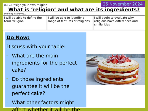 year 7 full unit of work intro to RE | Teaching Resources