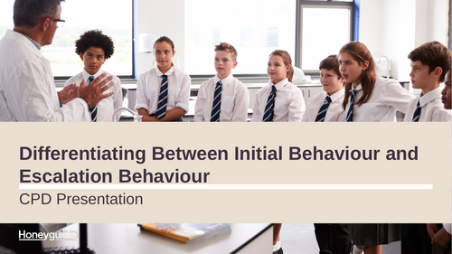 Differentiating Between Initial and Escalation Behaviour CPD | Teaching ...