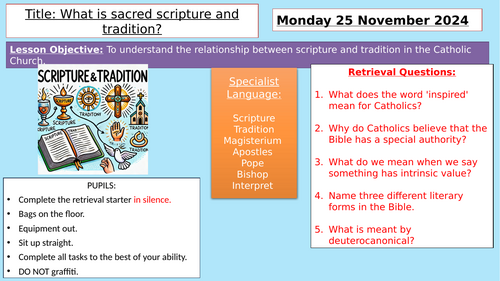 Y7: KS3 CATHOLIC RED: Prophecy and Promise - What is sacred scripture ...