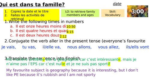 New GCSE French - Module 2 - Mon clan, ma tribu | Teaching Resources