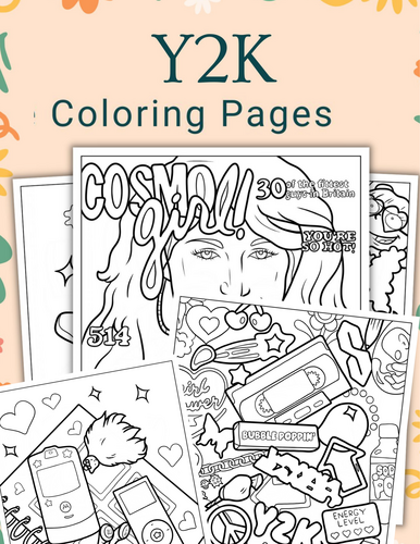 Y2K Coloring Pages Printable for Adults: A Nostalgic Journey into the ...