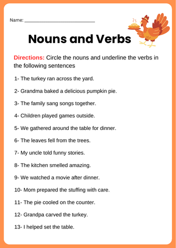 Thanksgiving Grammar Worksheets | Grammar Practice | Teaching Resources