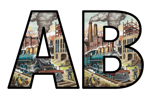 Industrial Revolution Train NEW Lettering FULL Set Instant Display ...