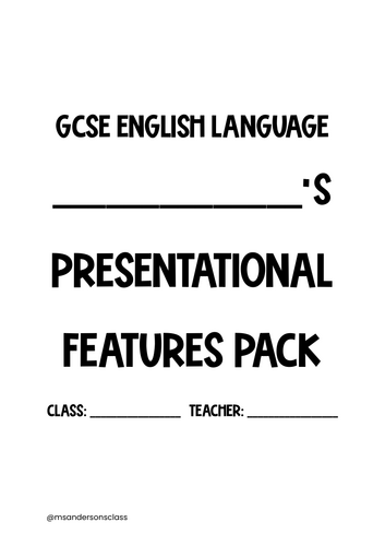 GCSE Presentational Devices Introductory Pack | CCEA NI | Teaching ...