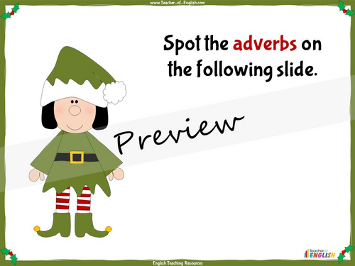 Christmas Adverbs - KS1 | Teaching Resources
