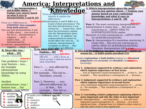 AQA GCSE History Writing Frames (Desk Mats) | Teaching Resources