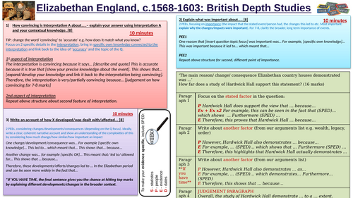 AQA GCSE History Writing Frames (Desk Mats) | Teaching Resources