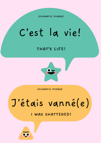 French idiomatic phrases display | Teaching Resources