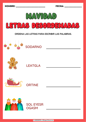 SPANISH Christmas Vocabulary Activities | Navidad Actividades ...