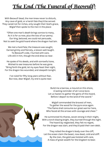 Beowulf (Y7-8): 14 Lesson SOW | Teaching Resources