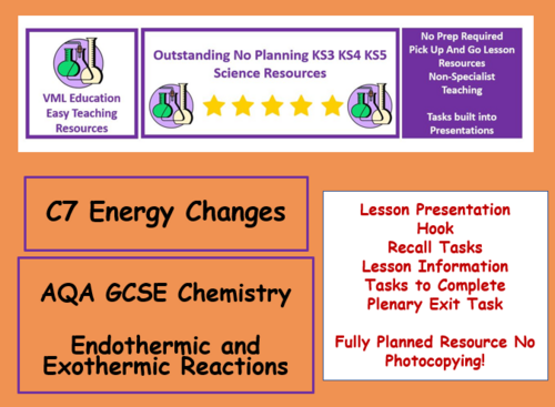 GCSE Chemistry Endothermic Exothermic Reactions Full Lesson ...