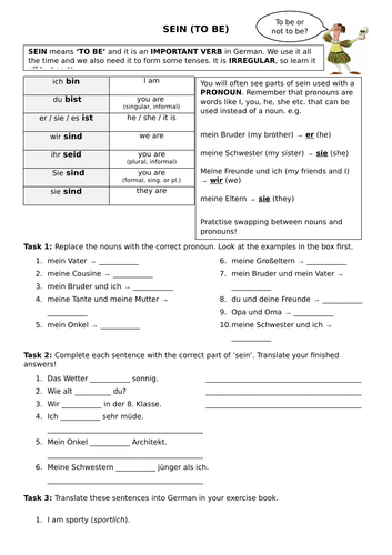 The verb SEIN (to be) | Teaching Resources
