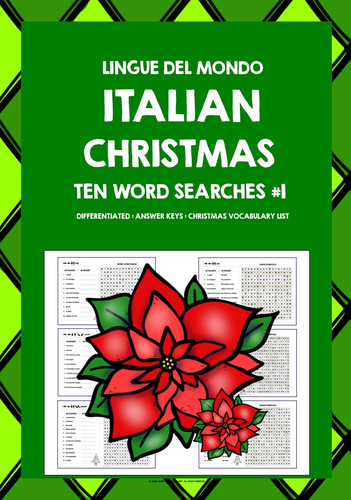 ITALIAN CHRISTMAS WORD SEARCHES #1 | Teaching Resources
