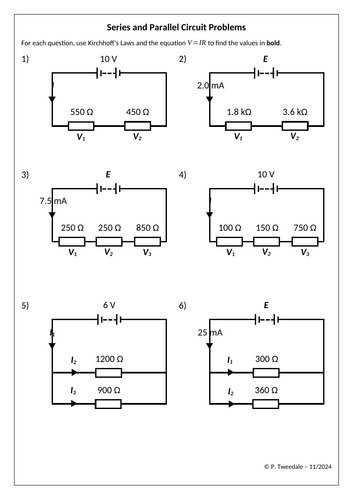 Series and Parallel Circuit Practice | Teaching Resources