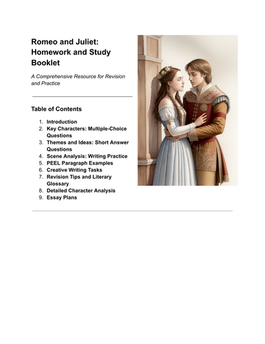 Romeo and Juliet: GCSE Study and Homework Guide with Picture Prompts ...