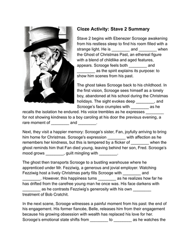 A Christmas Carol: Stave 2 - Storyboard, Description and PEEL Paragraph ...