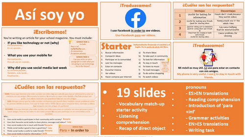 2026 Spanish AQA GCSE Module 3.4 - Así soy yo | Teaching Resources