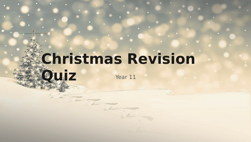 GCSE Music (OCR) Christmas Revision Quiz | Teaching Resources