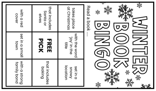 Winter Book Bingo | Bookmark Tracker | Teaching Resources