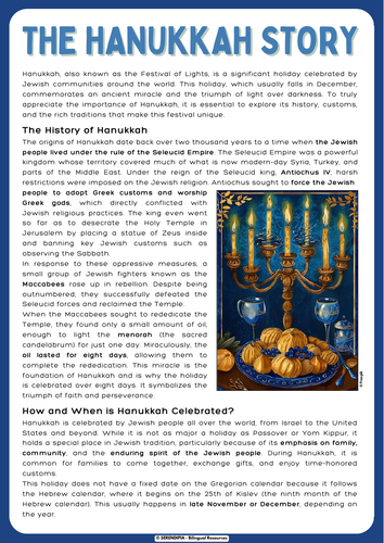 Hanukkah: History, Traditions, Symbols | READING + WRITING UNIT ...