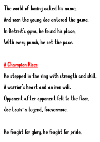 Joe Louis: Rhyme, Fight, & Write! A Rhyming Read with a Creative ...