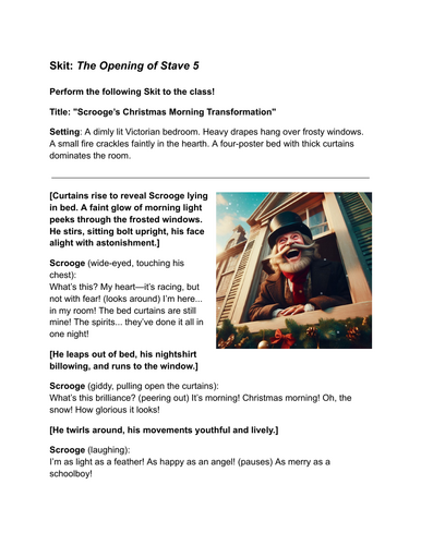 A Christmas Carol: Joy - Storyboard, Extracts and PEEL Paragraphs ...