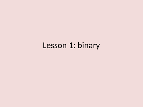 Binary | Teaching Resources