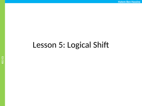 ICT Binary addition, Binary shifts | Teaching Resources
