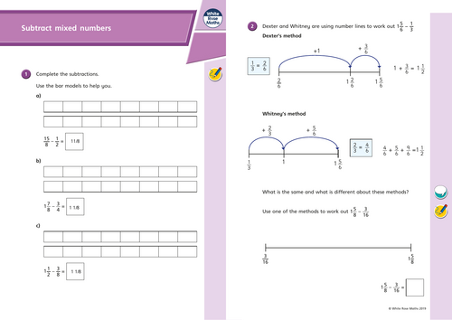 subtract mixed numbers | Teaching Resources