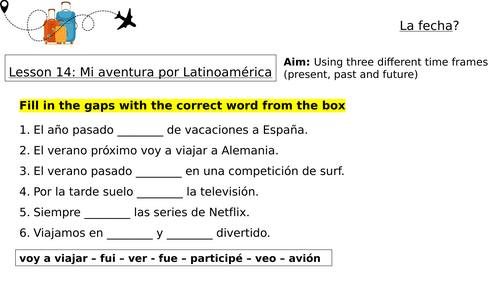 Module 2 Viajes - Mi aventura por Latinoamérica - 3 Tenses - LESSON 3 ...