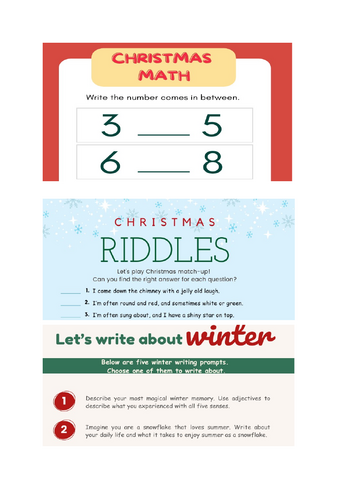 Christmas Activities - English and Maths - Dyslexia Friendly ...
