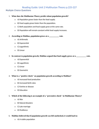 AP Humangeography Unit 2 PPT + Worksheets + Test | Teaching Resources