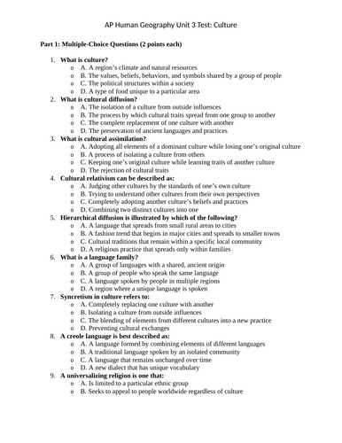 AP Humangeography Unit 3 PPT + Worksheets + Test | Teaching Resources