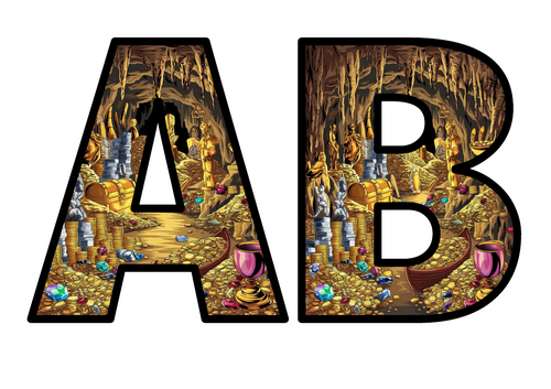 Ali Baba Treasure Cave NEW Lettering FULL Set Instant Display Title ...