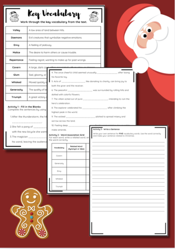 A Kidnapped Santa Claus Scaffolded Reading Comprehension Christmas ...